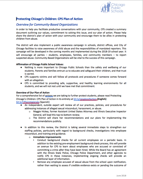 Let's hear your thoughts on CPS's plan of action regarding sexual abuse ...